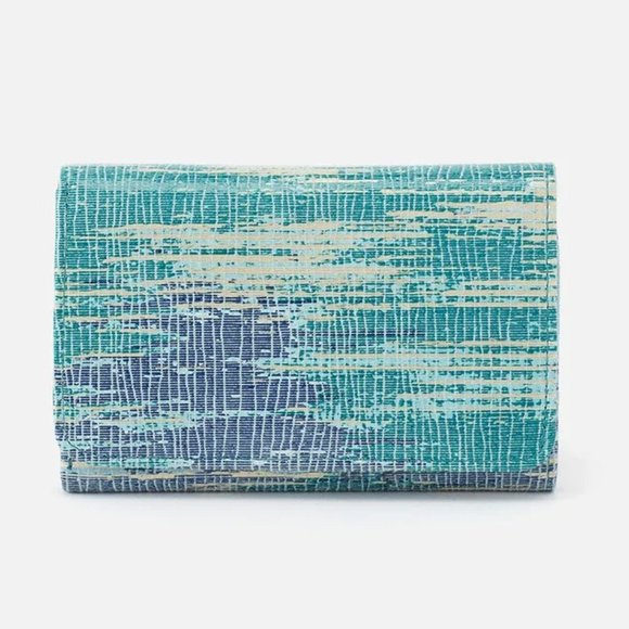 Bags | Nwt New Hobo Jill Trifold Wallet Cracked Glass Leather Retired ...